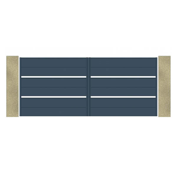 Portail MODERN lames ajourées - Comaferm